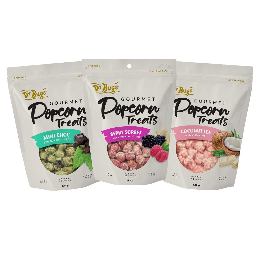 Gourmet Popcorn Treats – Dr Bugs Popcorn