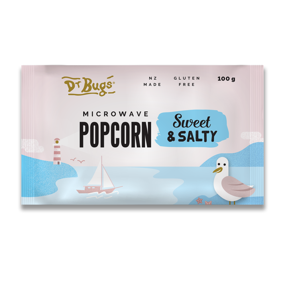 Dr Bugs Sweet & Salty Microwave Popcorn 100g – Dr Bugs Popcorn