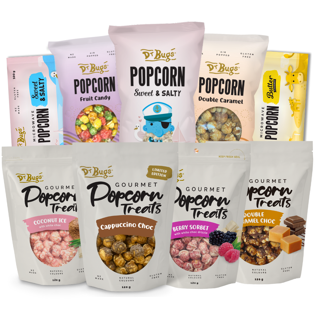 Dr Bugs Monthly Box (9 packs) – Dr Bugs Popcorn