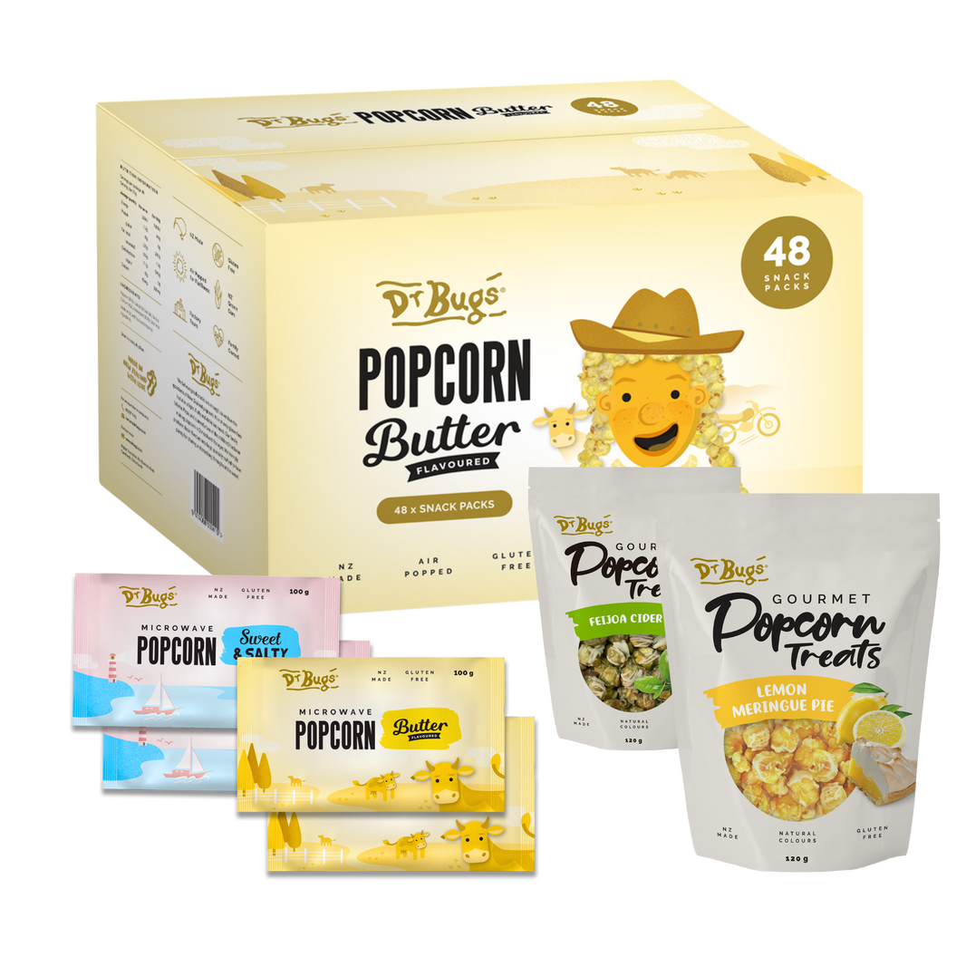 Dr Bugs Popcorn | NZ Made Gourmet Popcorn Treats