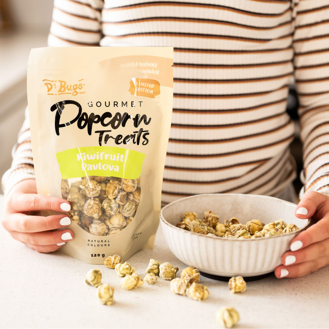 Dr Bugs Kiwifruit Pavlova Popcorn 120g (Limited Edition) – Dr Bugs Popcorn